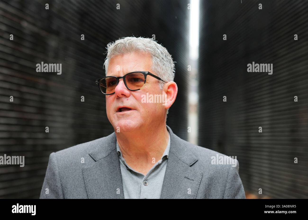 Trey Trahan, the founder and CEO of Trahan Architects, inspects the USA ...