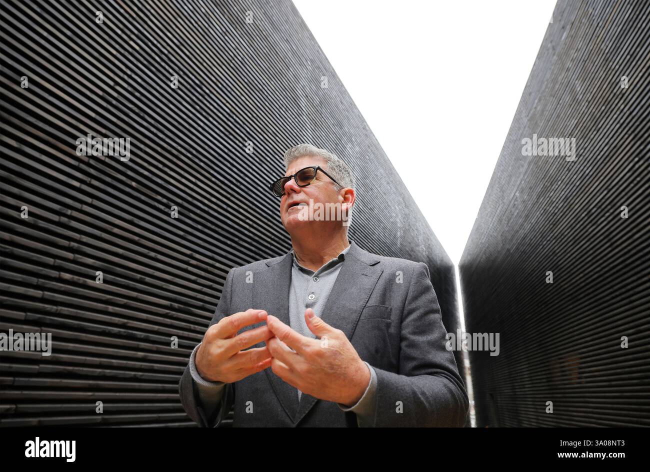 Trey Trahan, the founder and CEO of Trahan Architects, inspects the USA ...