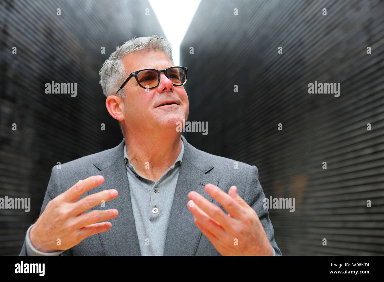 Trey Trahan, the founder and CEO of Trahan Architects, inspects the USA ...