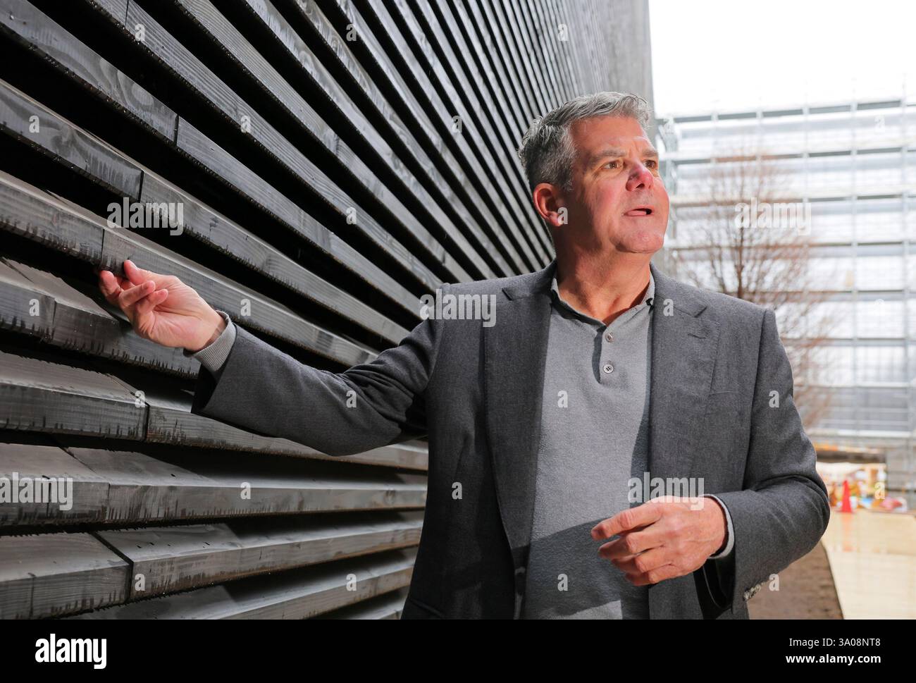 Trey Trahan, the founder and CEO of Trahan Architects, inspects the USA ...