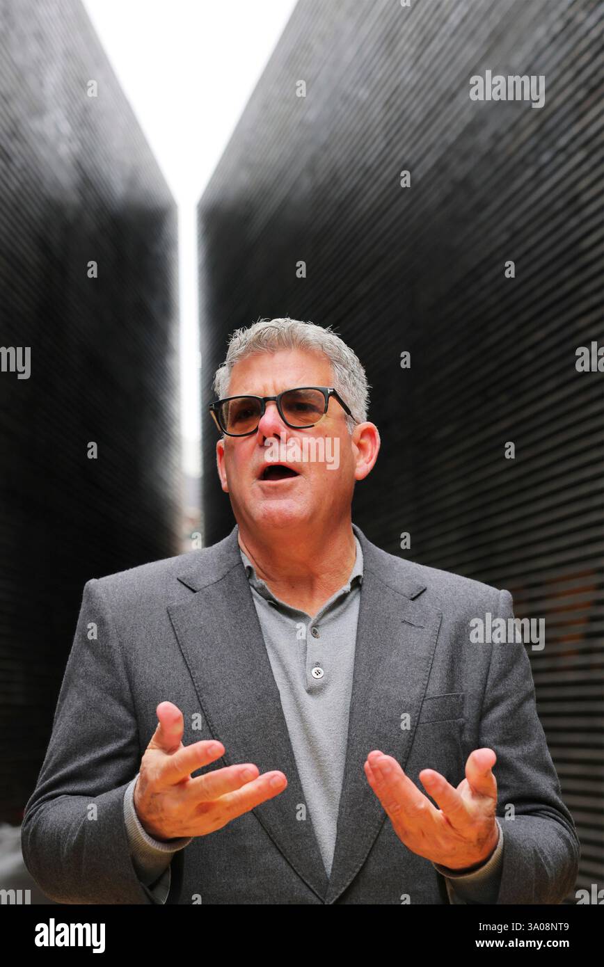 Trey Trahan, the founder and CEO of Trahan Architects, inspects the USA ...