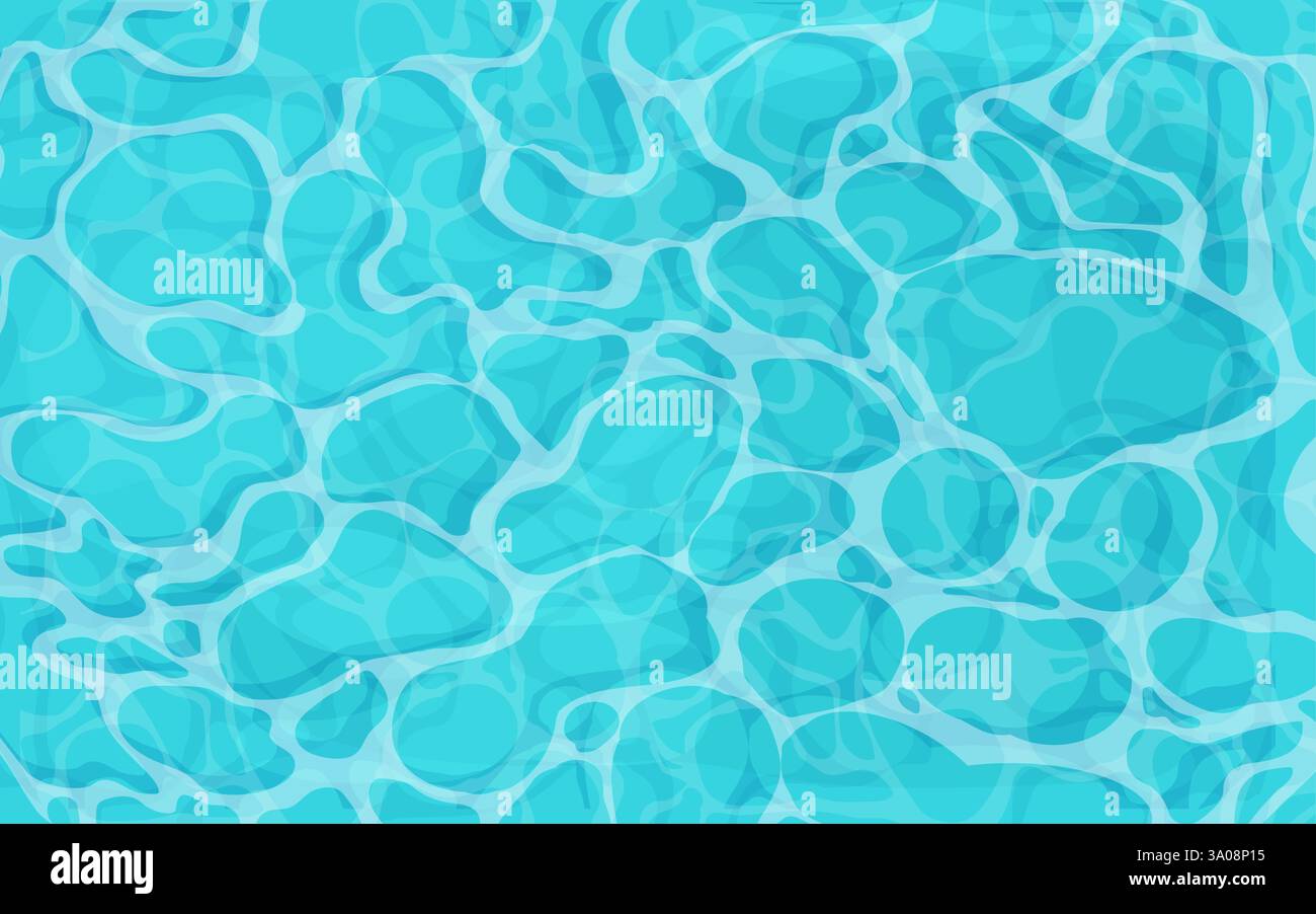 Water ripple surface pool or ocean water with glares sunlight ...