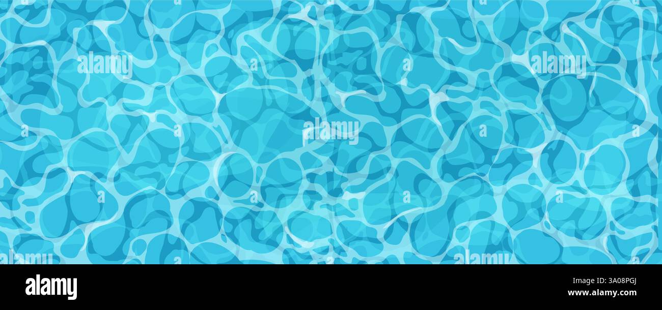 Water ripple surface pool or ocean water with glares sunlight ...