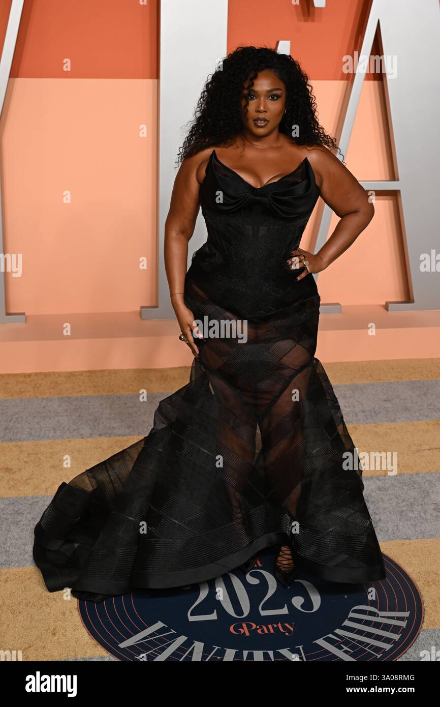 Lizzo attending the Vanity Fair Oscar Party held at the Wallis ...