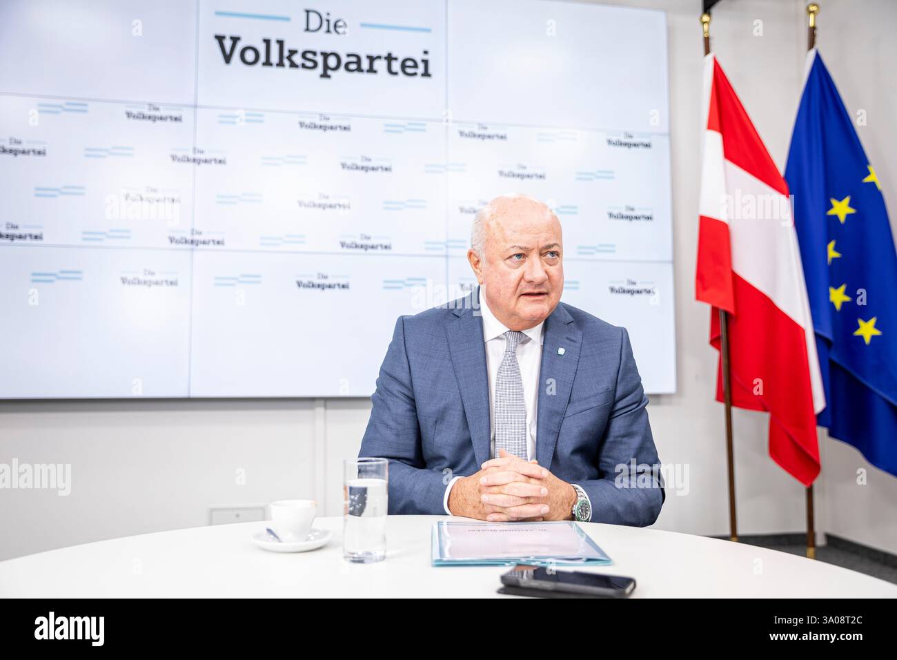 Christian Stocker, OEVP Head Office in Vienna, Austria, on 10 January ...