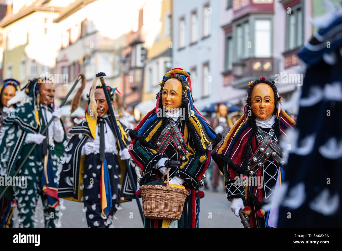 Rottweil, Germany. 03rd Mar, 2025. Fools walk through the historic city ...