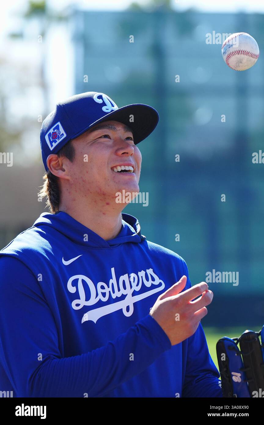 Yoshinobu Yamamoto (Dodgers), February 22, 2025 - MLB : Los Angeles ...