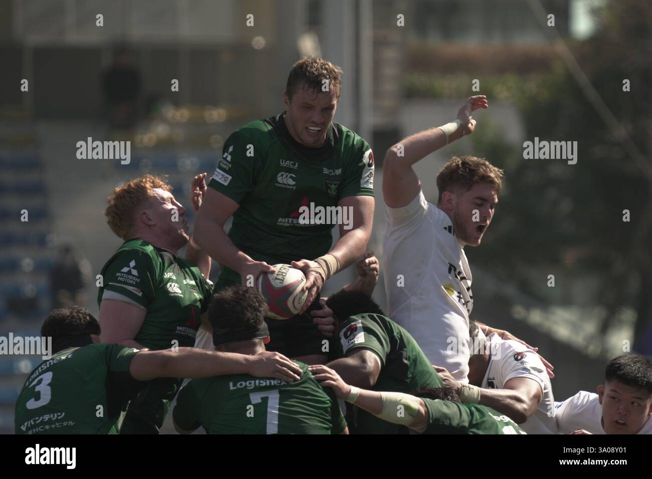 DynaBoars' Walt Steenkamp during the 2024-25 Japan Rugby League One ...