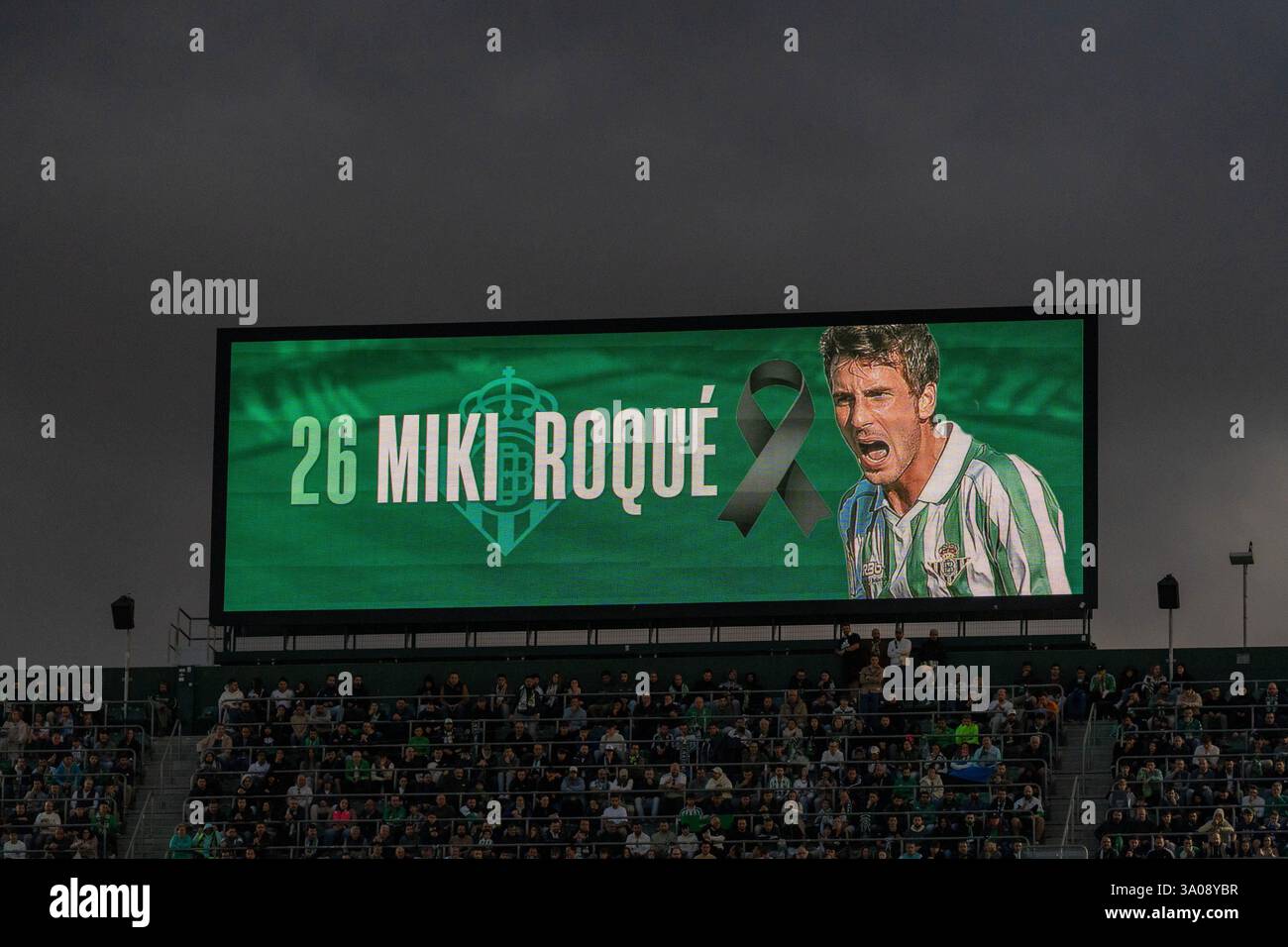 Seville, Andalucia, Spain, March 1st 2025 Minute 26 they remember Miki ...