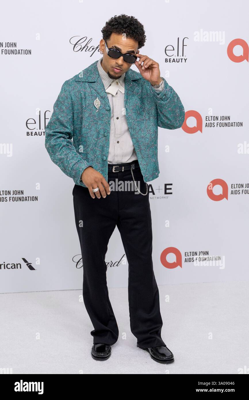 Ozuna arrives at the 33rd Annual Elton John AIDS Foundation Academy ...