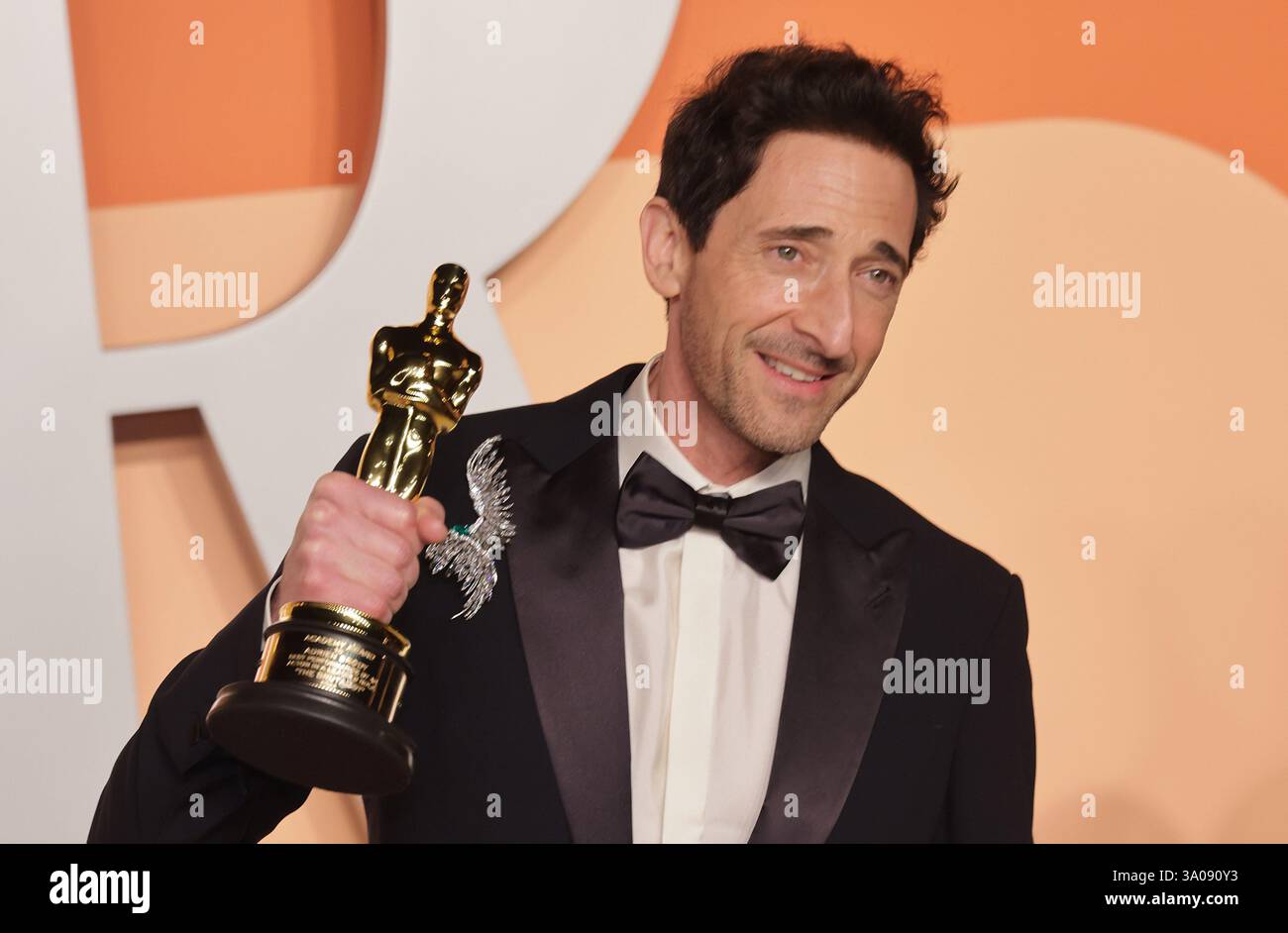 Adrien Brody, winner of the Best Actor in a Leading Role for “The Brutalist” attends the 2025 ...