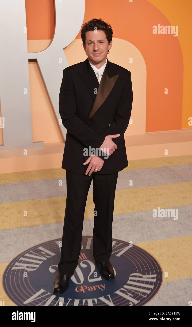 Charlie Puth attends the 2025 Vanity Fair Oscar Party at Wallis ...