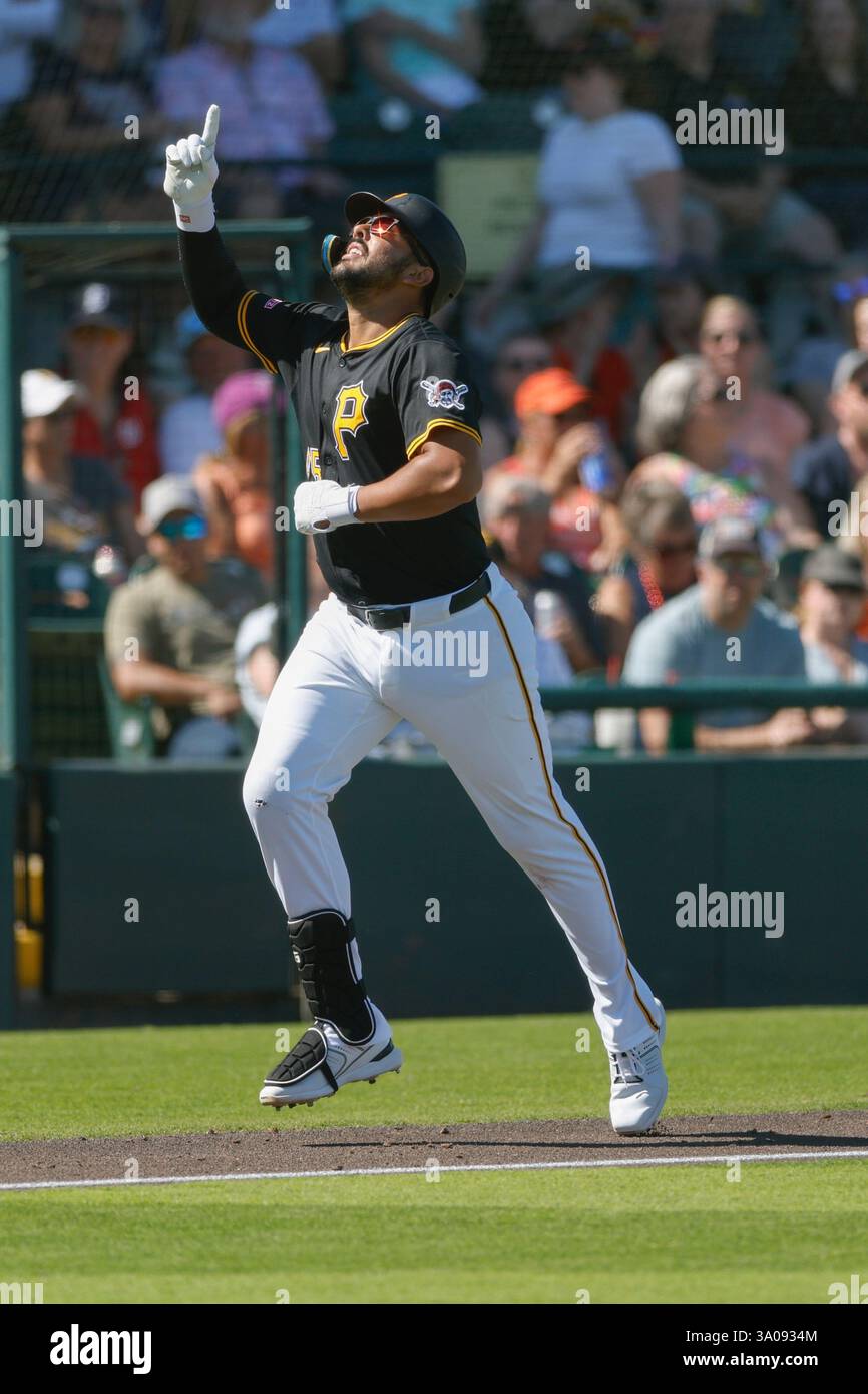 Bradenton, FL: Pittsburgh Pirates first base Darick Hall (45) homers to ...