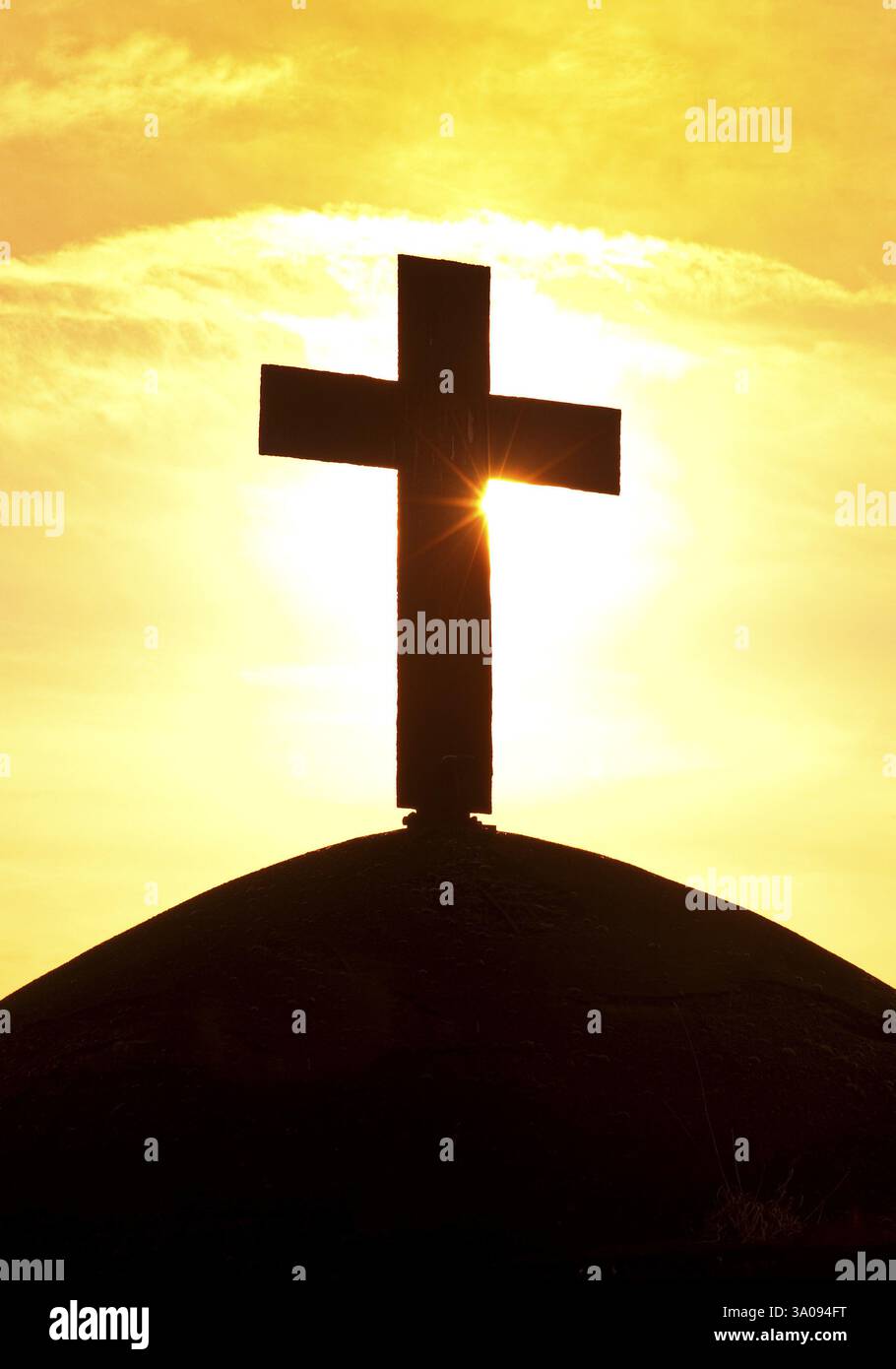 Artwork Migration object, cross on a former air raid shelter, artist ...