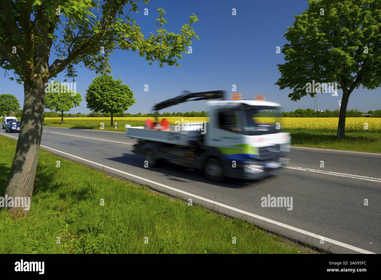 Road traffic with trucks and cars hi-res stock photography and images ...