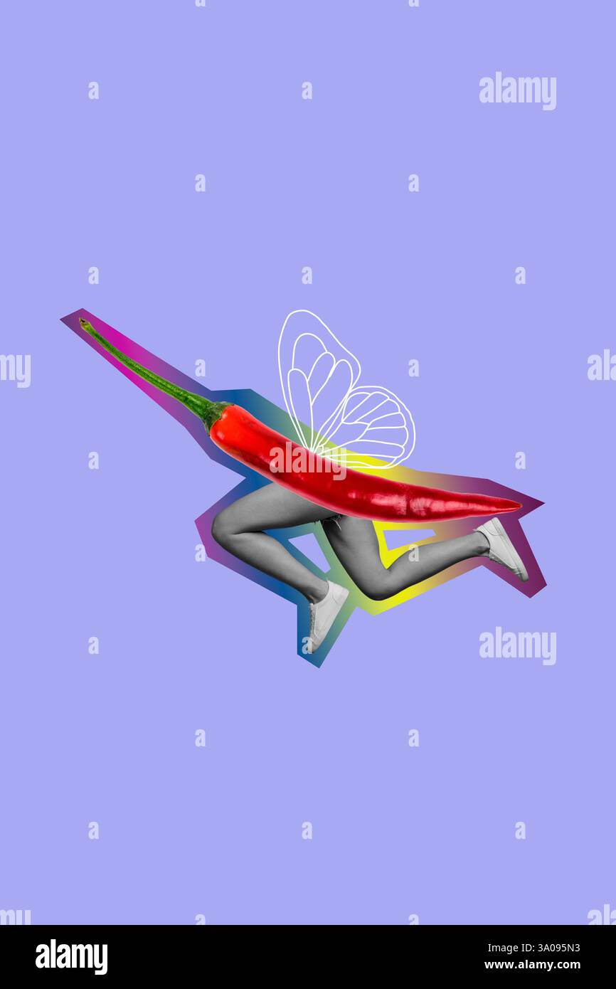 3D photo collage template trend artwork composite of woman legs walk ...