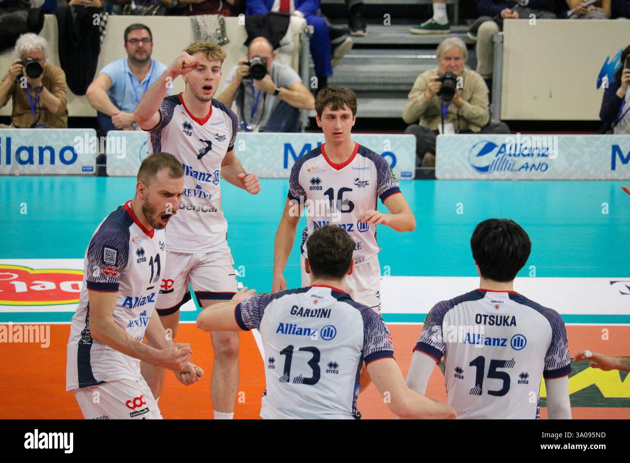 Milan, Italy. 02nd Mar, 2025. POWERVOLLEY MIALNO during Allianz Milano ...