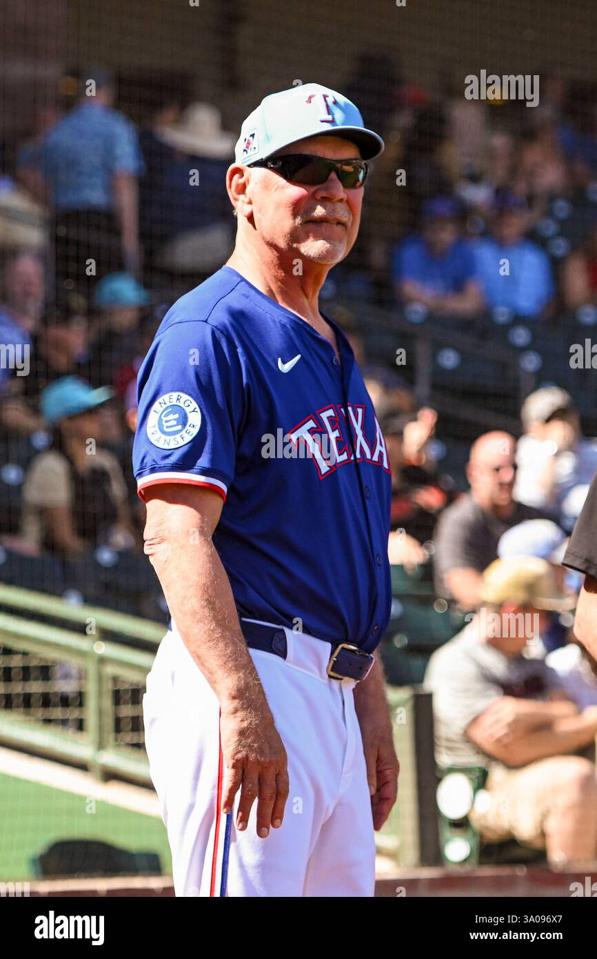 Surprise, United States. 02nd Mar, 2025. Texas Rangers manager Bruce ...