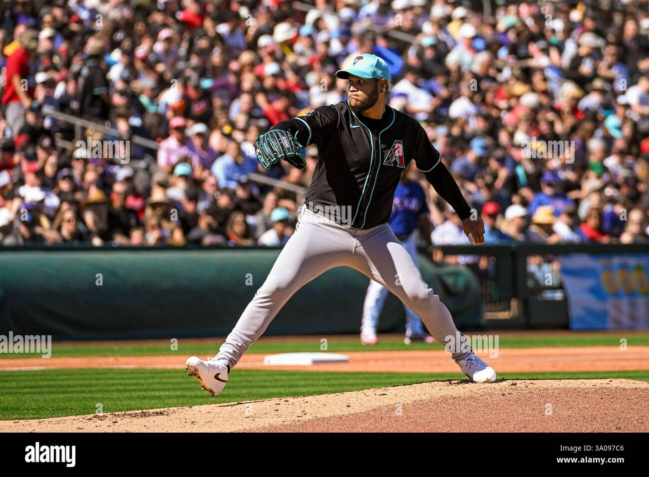 Arizona Diamondbacks pitcher Eduardo Rodriguez (57) throws against the ...