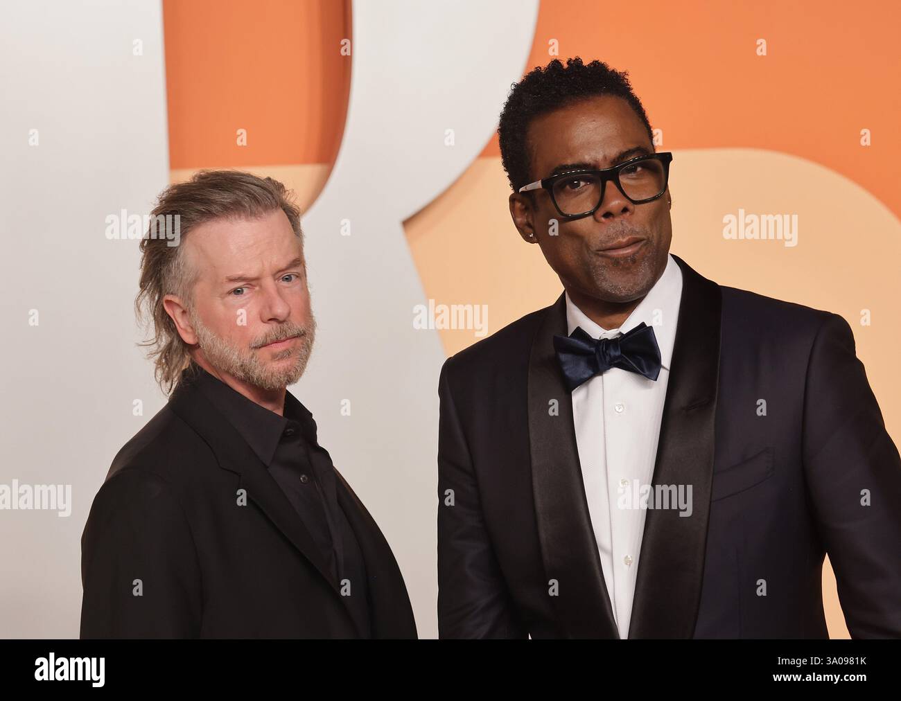 David Spade, Chris Rock attend the 2025 Vanity Fair Oscar Party at ...