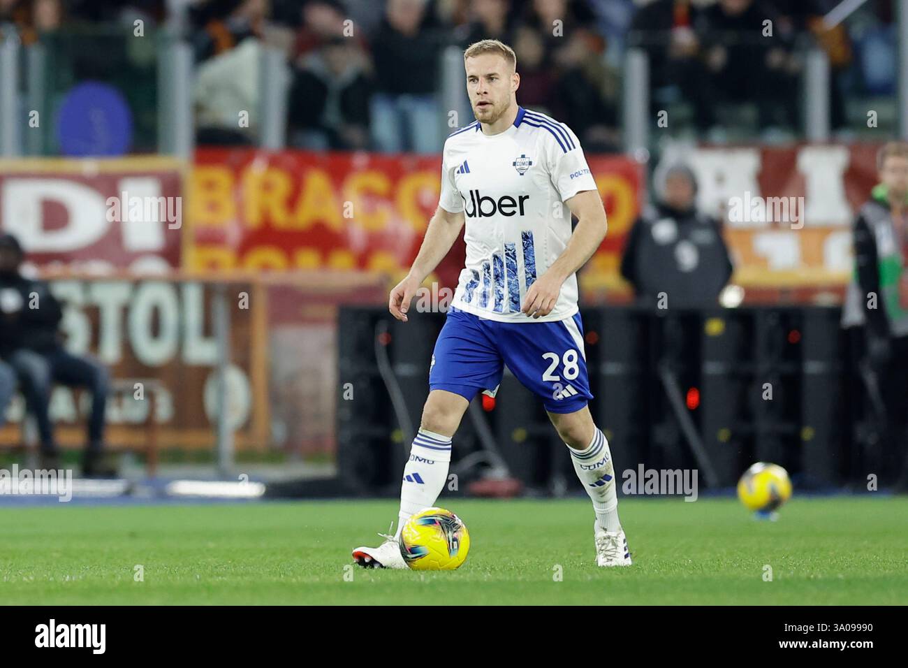 Rome, Italy. 02nd Mar, 2025. Comoâ??s Croatian defender Ivan Smolcic ...