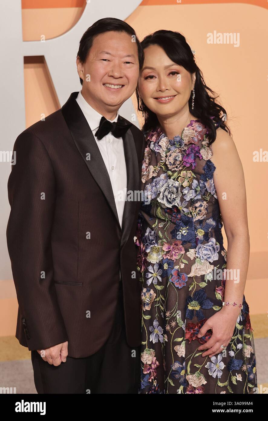 Ken Jeong, Tran Ho attend the 2025 Vanity Fair Oscar Party at Wallis ...