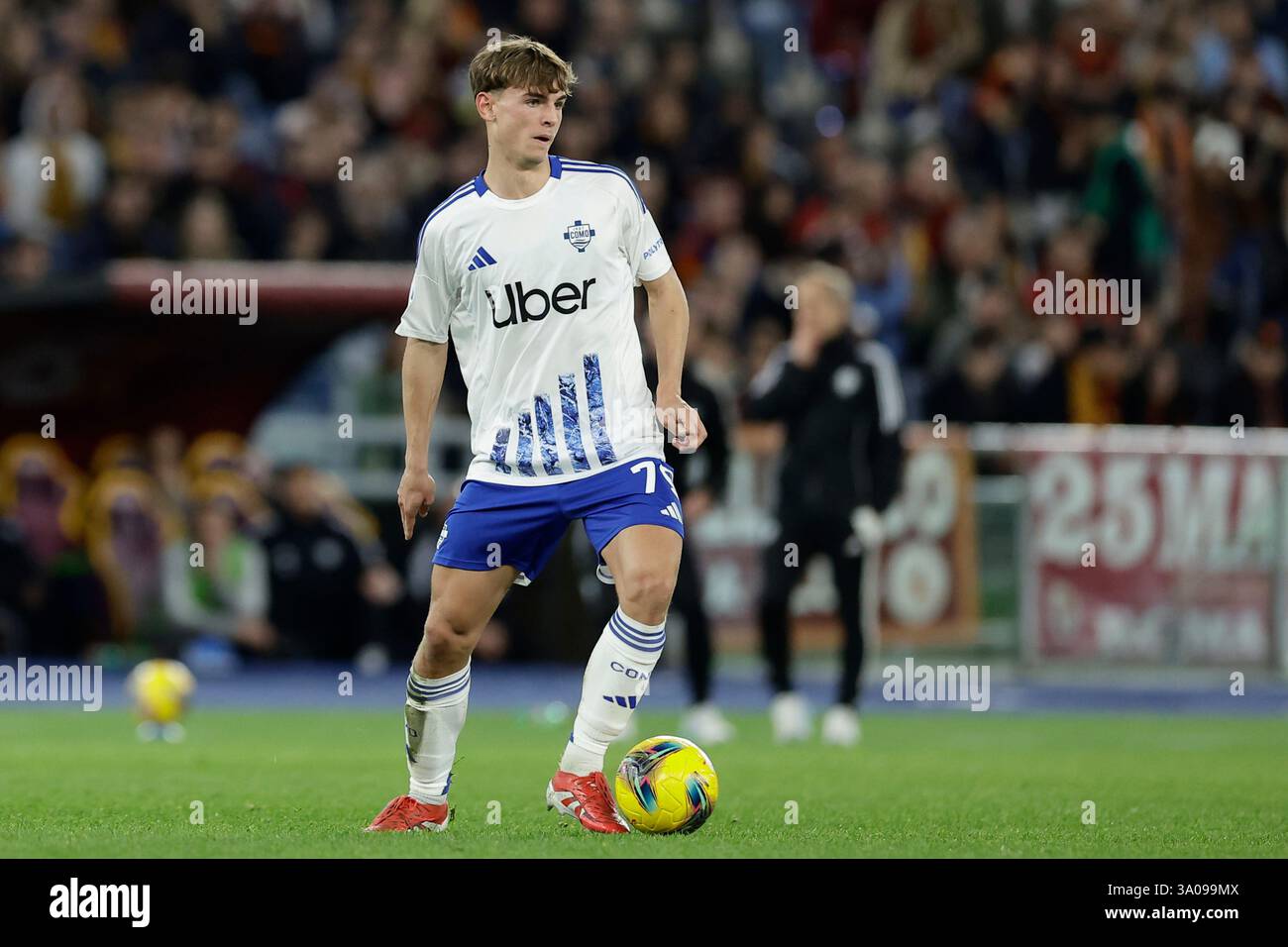 Rome, Italy. 02nd Mar, 2025. Comoâ??s Argentinian midfielder Nico Paz ...