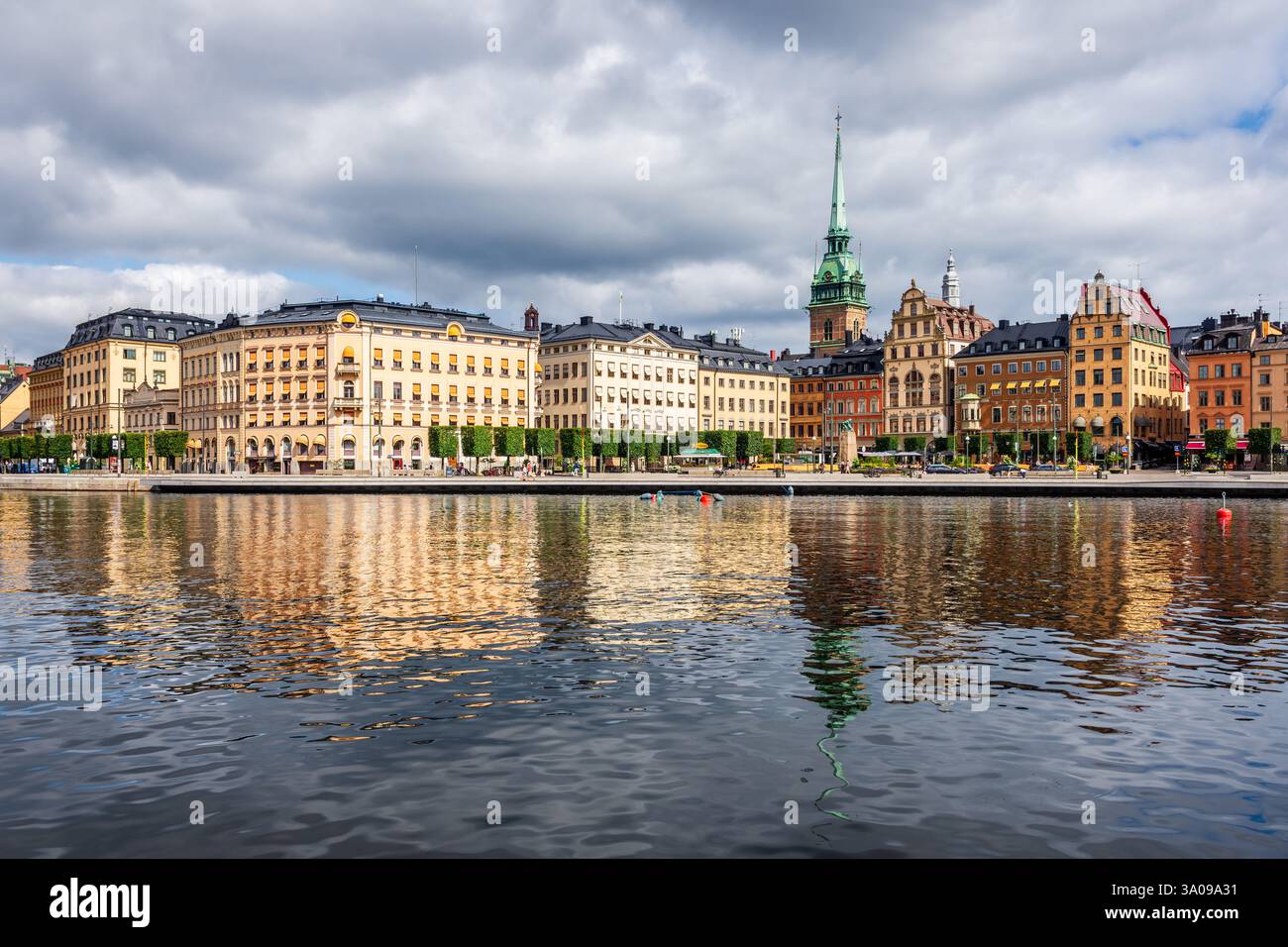 Southern waterfront of Gamla Stan, the old town of Stockholm, Sweden ...
