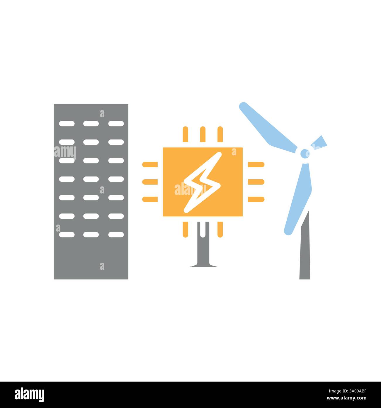 Smart grid color flat icon. Vector isolated element. Editable stroke Stock Vector Image & Art ...