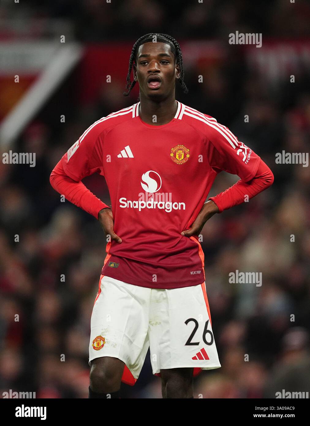 Manchester United's Ayden Heaven during the Emirates FA Cup fifth round ...