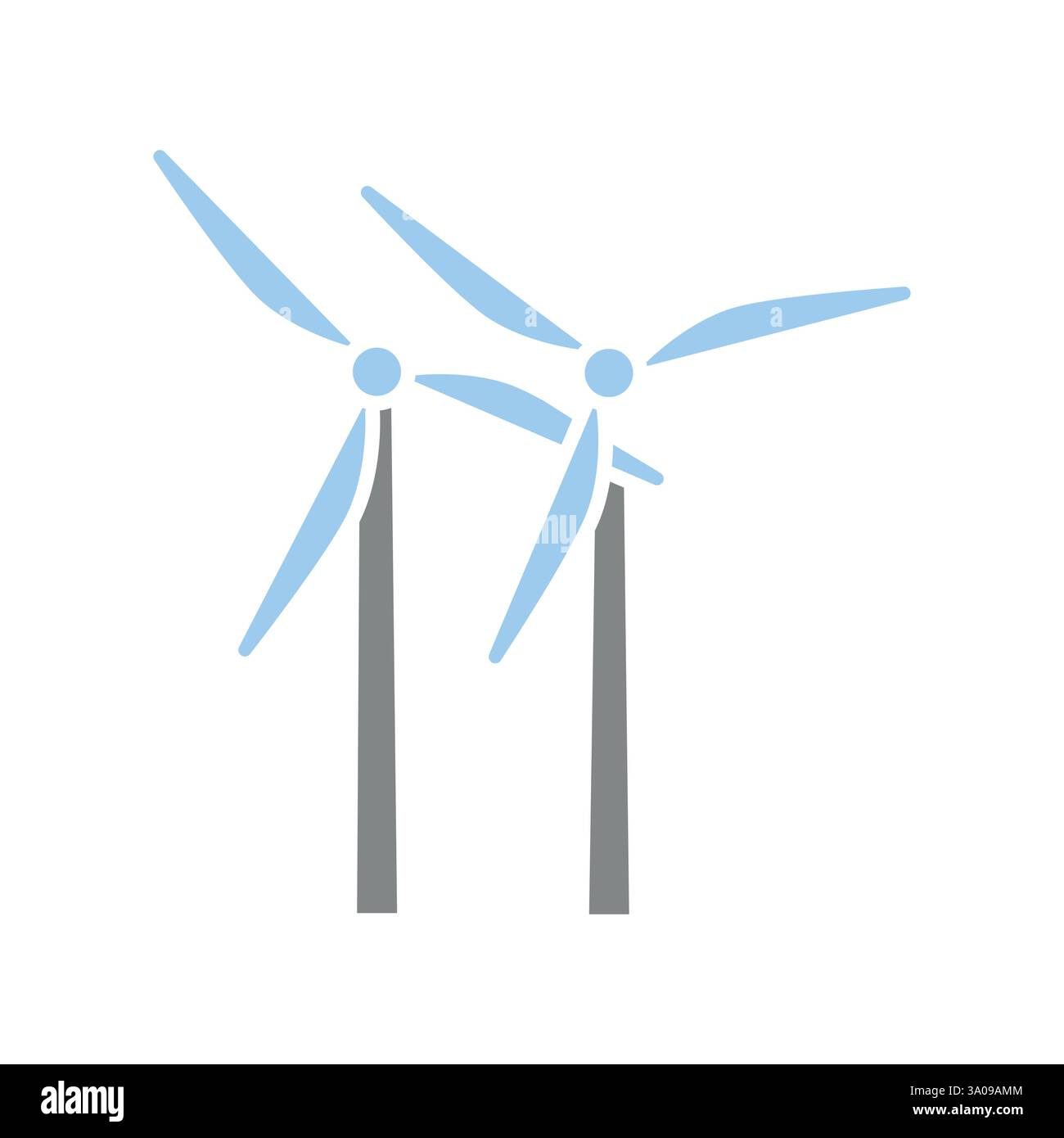 Wind energy flat line icon. Vector isolated element. Editable stroke ...