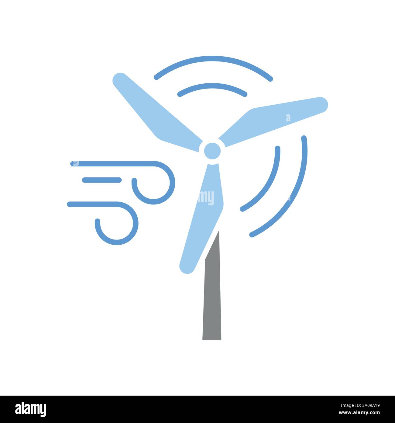 Onshore and offshore wind turbines Stock Vector Images - Alamy