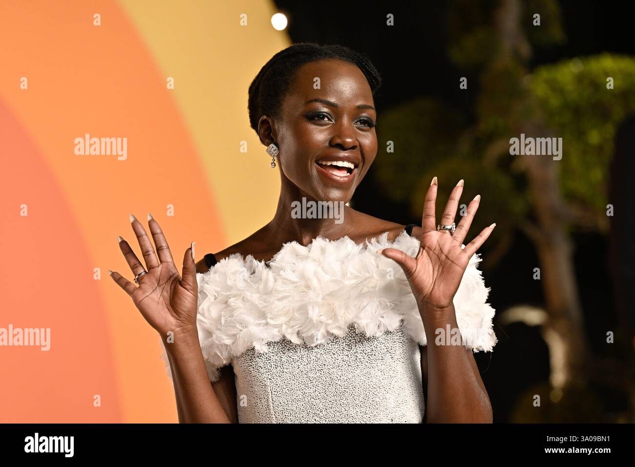 Lupita Nyong'o arrives at the Vanity Fair Oscar Party on Sunday, March ...