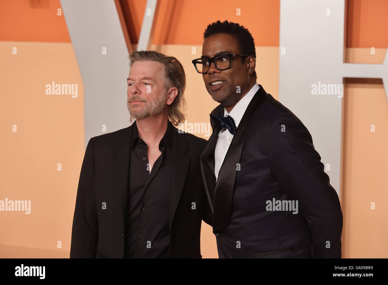 David Spade, Chris Rock attend the 2025 Vanity Fair Oscar Party at Wallis Annenberg Center for ...