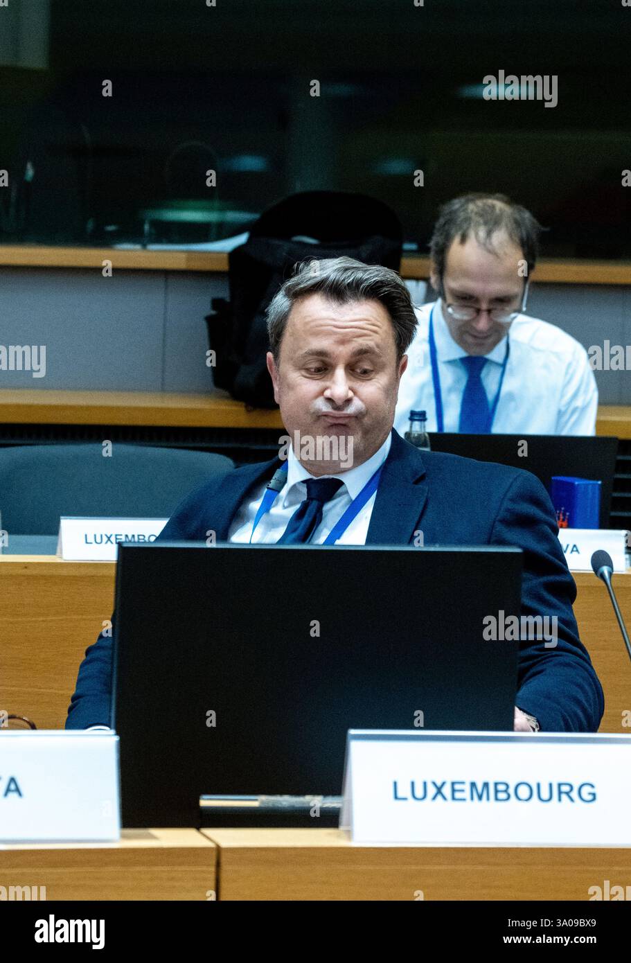 Xavier Bettel during the meeting of the Association Council between the ...