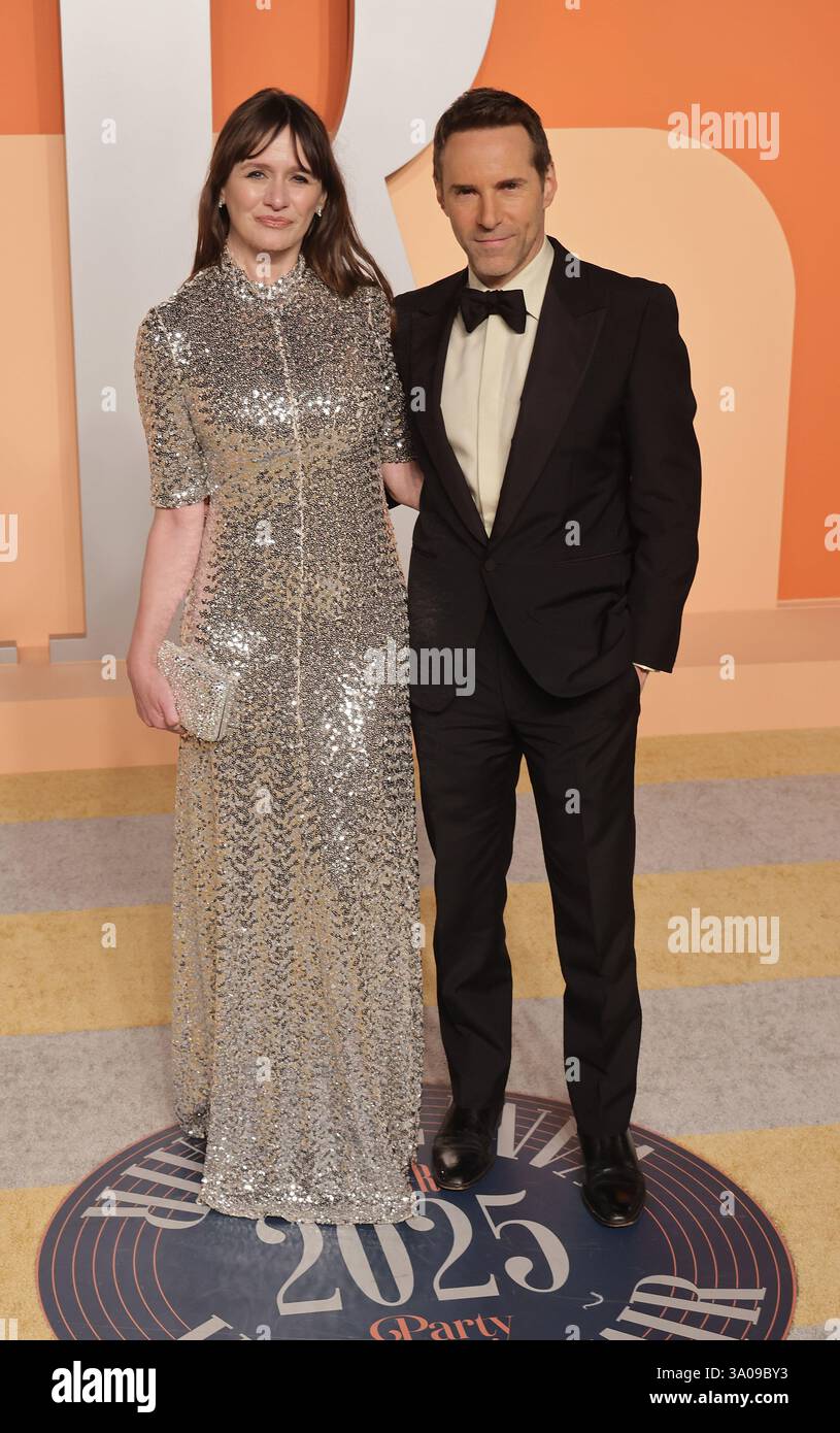 Emily Mortimer, Alessandro Nivola attend the 2025 Vanity Fair Oscar ...