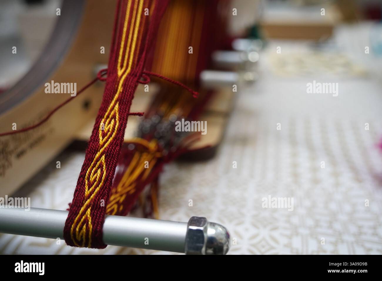 Handmade rope belt. Craft fair Stock Photo - Alamy