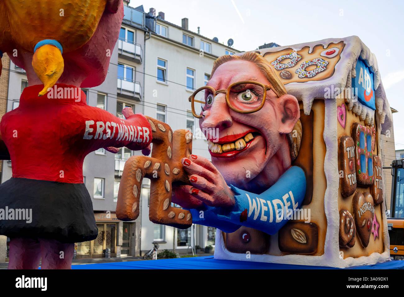 Dusseldorf, Germany. 3 March 2025. Political carnival floats by ...