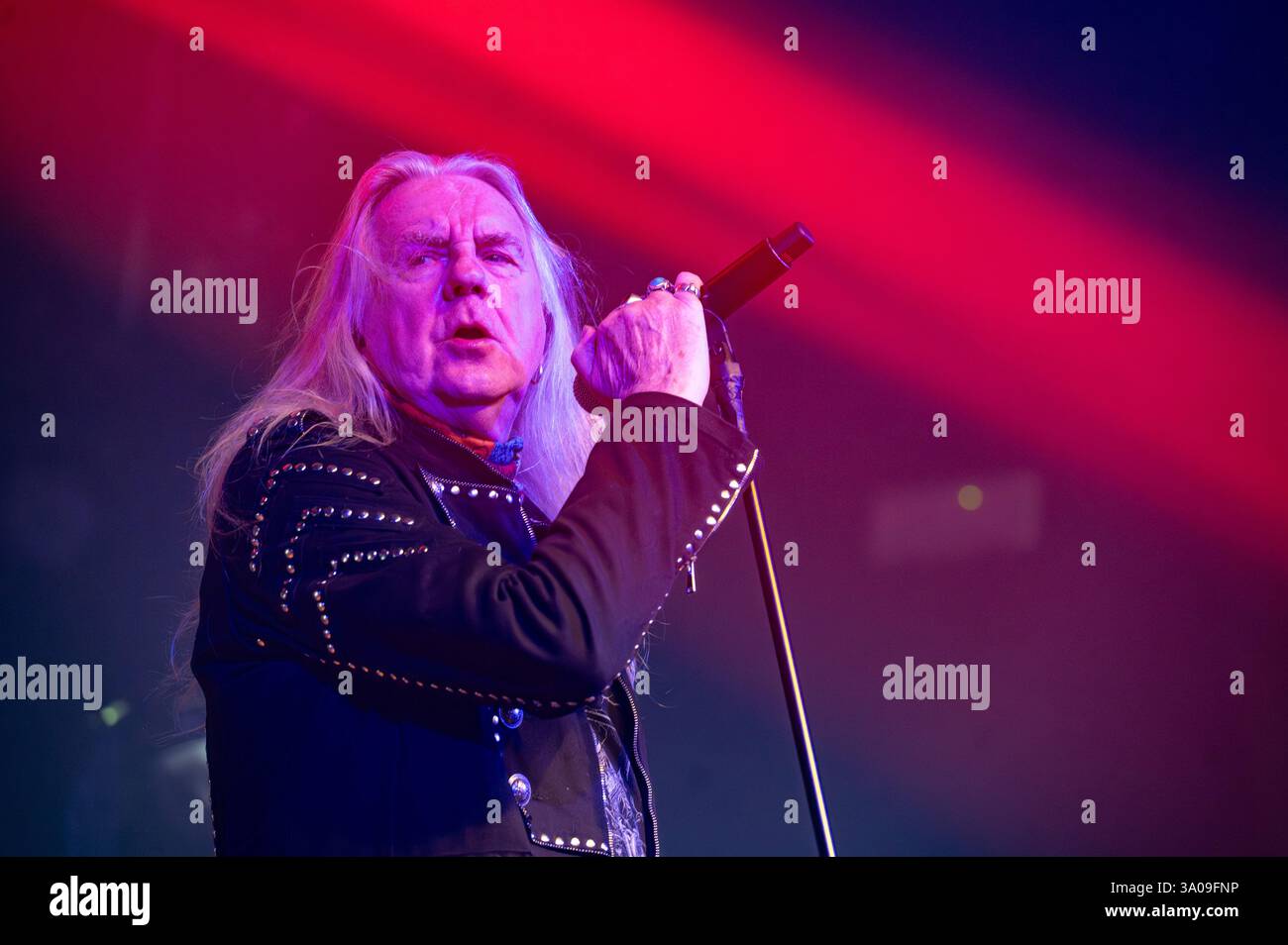 February 26, 2025: Saxon singer Biff Byford plays a concert in Milan ...