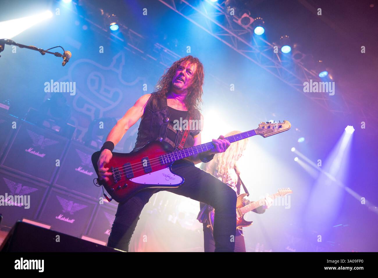 February 26, 2025: Saxon bassist Nibbs Carter plays a concert in Milan ...