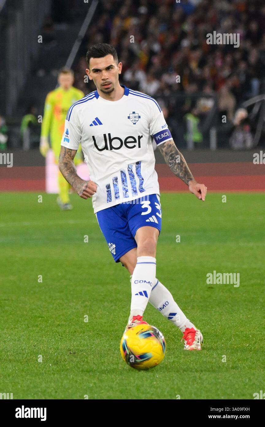 Rome, Italy. 02nd Mar, 2025. Comoâ??s Lucas Da Cunha during the Italian ...