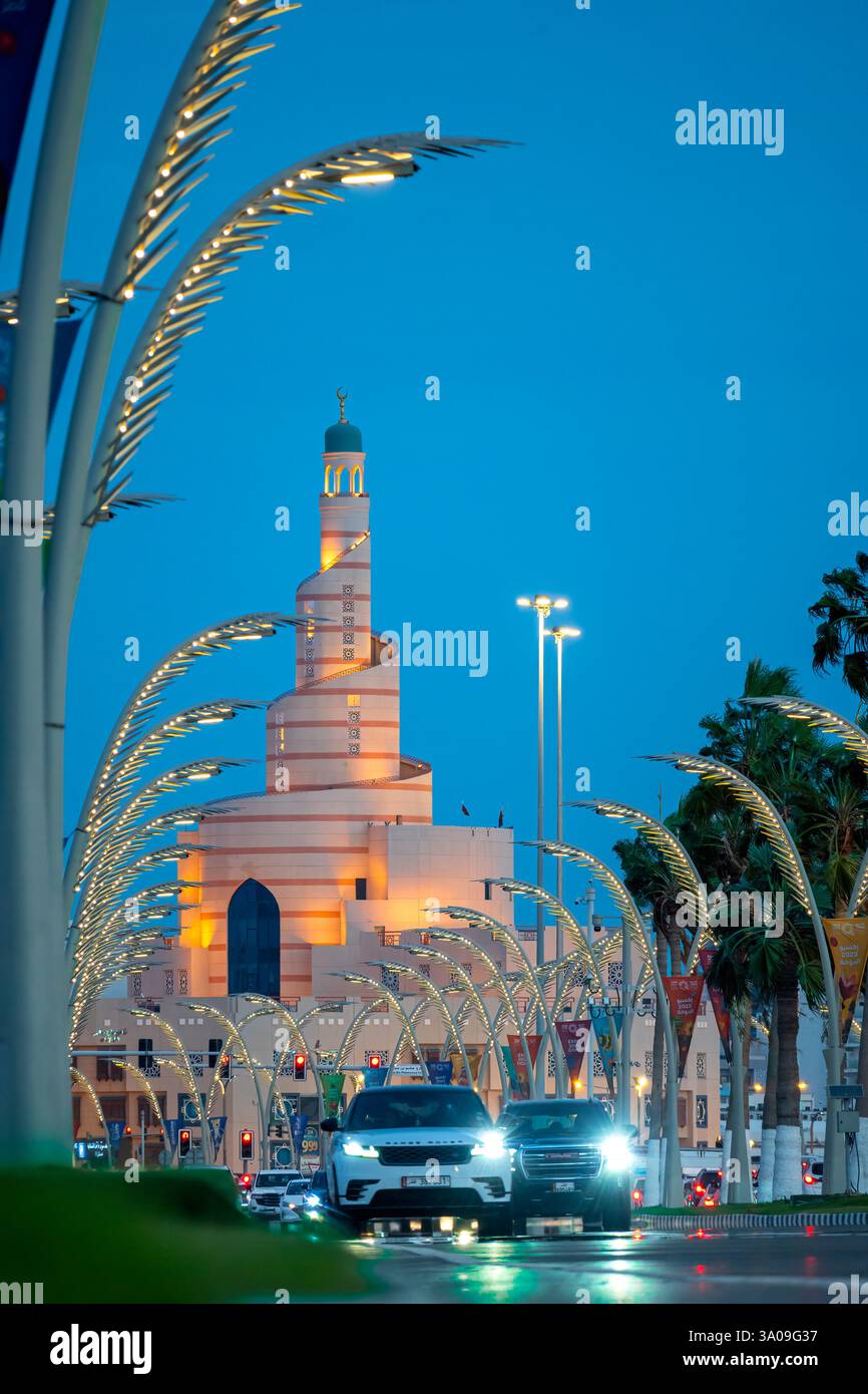 The scene from the streets of corniche Doha Fanar Mosque View from ...