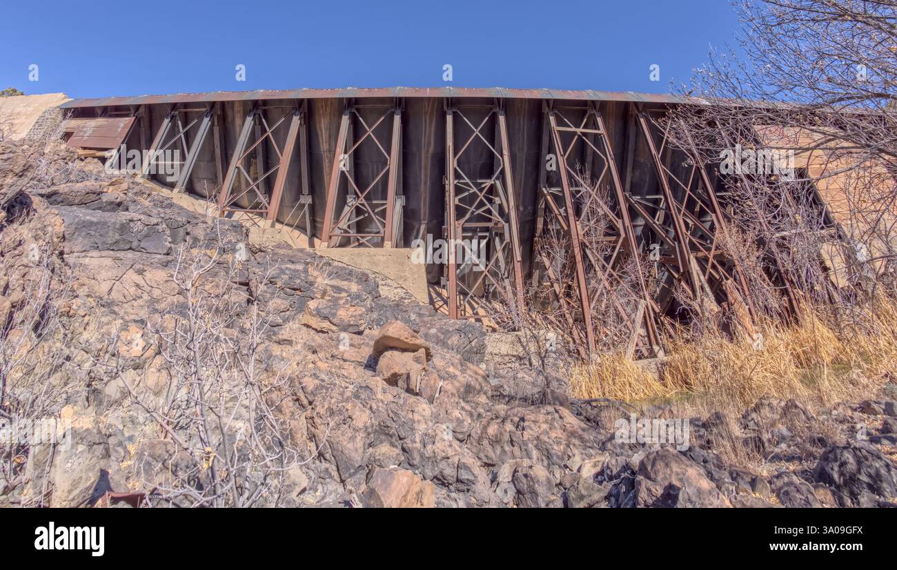 Historic Bainbridge Steel Dam near Ash Fork AZ Stock Photo - Alamy