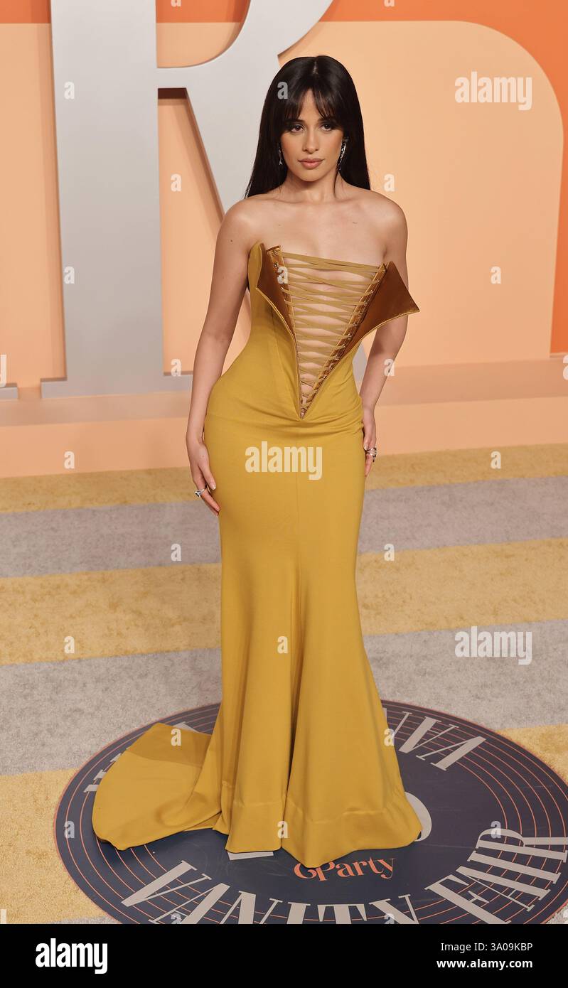 Camila Cabello attends the 2025 Vanity Fair Oscar Party at Wallis ...