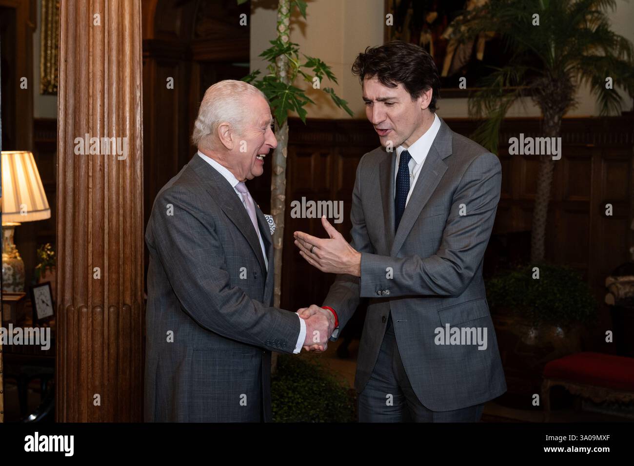 King Charles III meets Canadian Prime Minister Justin Trudeau at the ...
