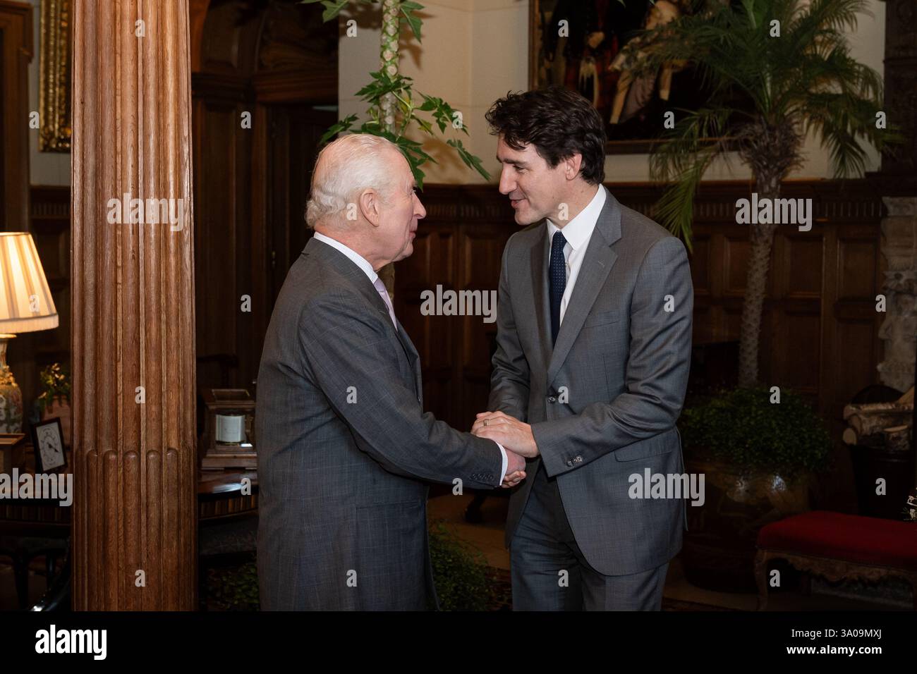 King Charles III meets Canadian Prime Minister Justin Trudeau at the ...