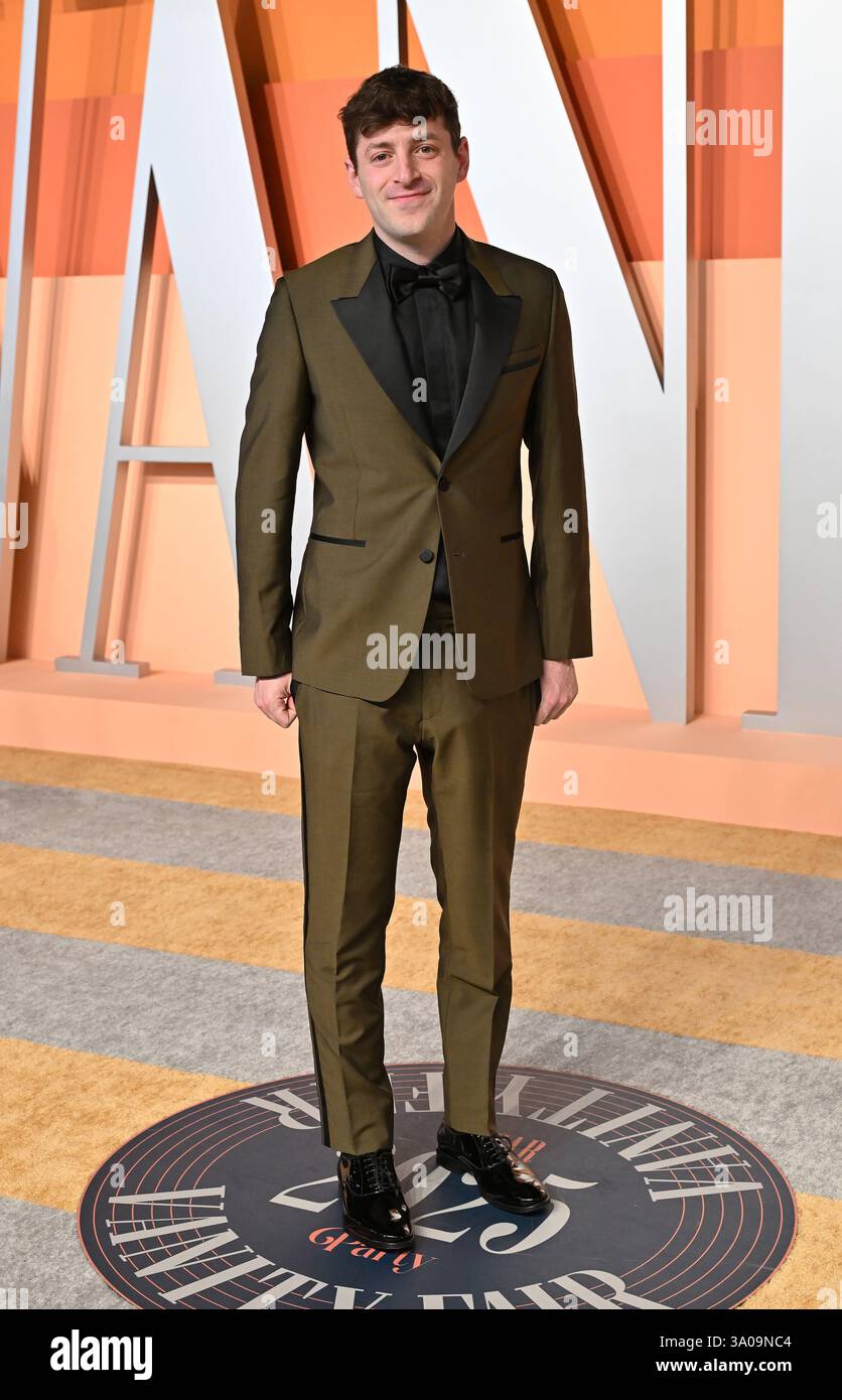 Alex Edelman arriving at the Vanity Fair Oscar Party held at the Wallis ...