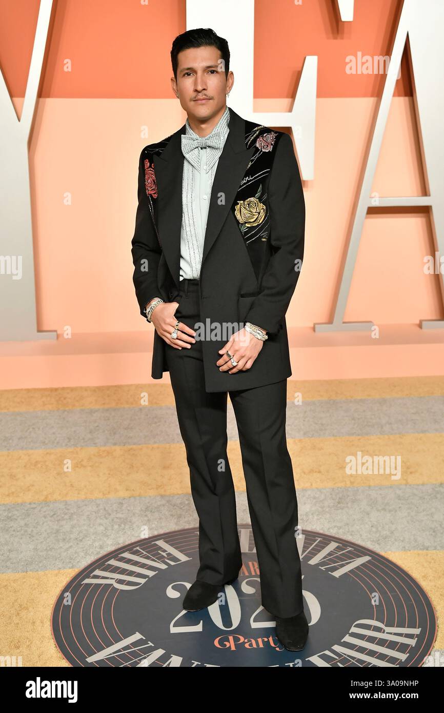 Danny Ramirez arrives at the Vanity Fair Oscar Party on Sunday, March 2, 2025, at the Wallis ...