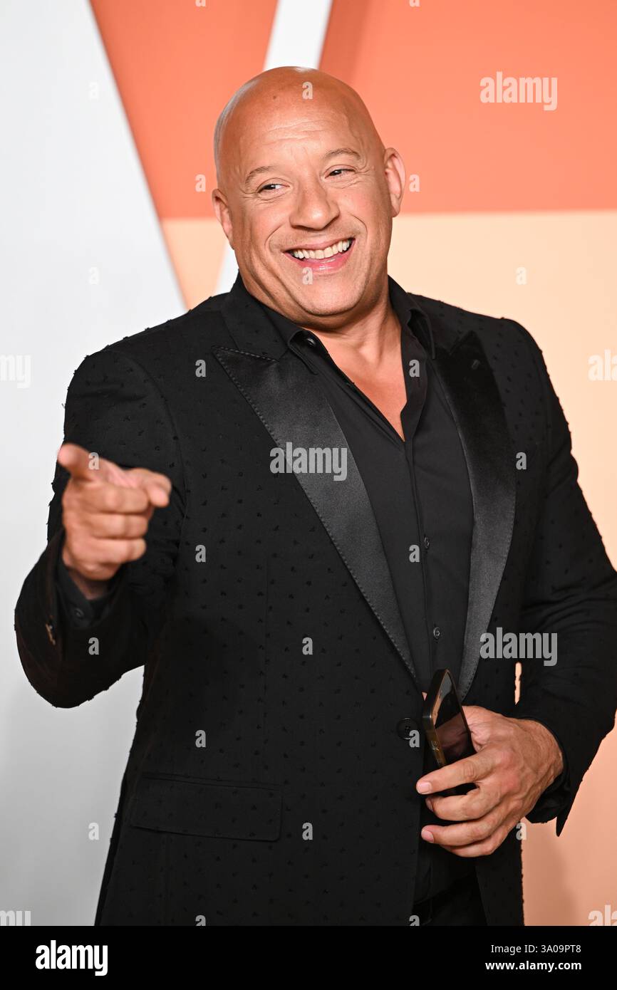 Los Angeles, USA. March 2nd, 2025. Vin Deisel arriving at the Vanity ...