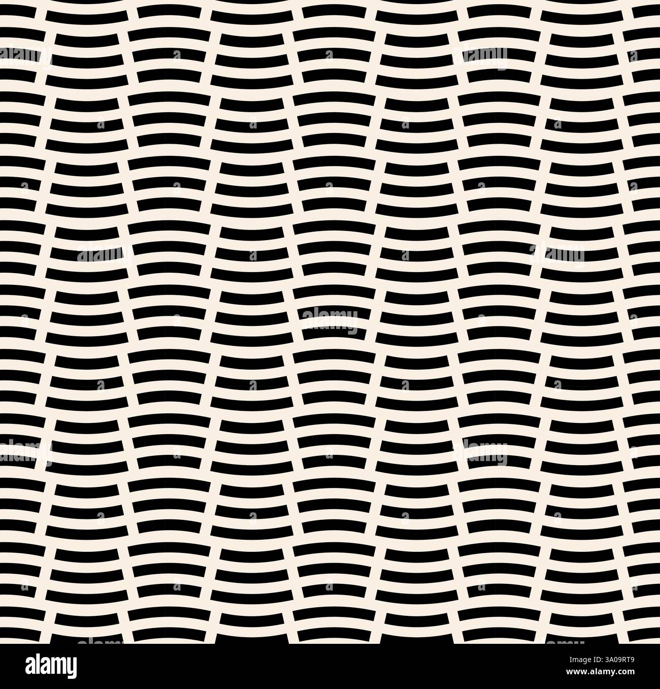Black arc lines seamless patterns on beige background. Geometric thick ...